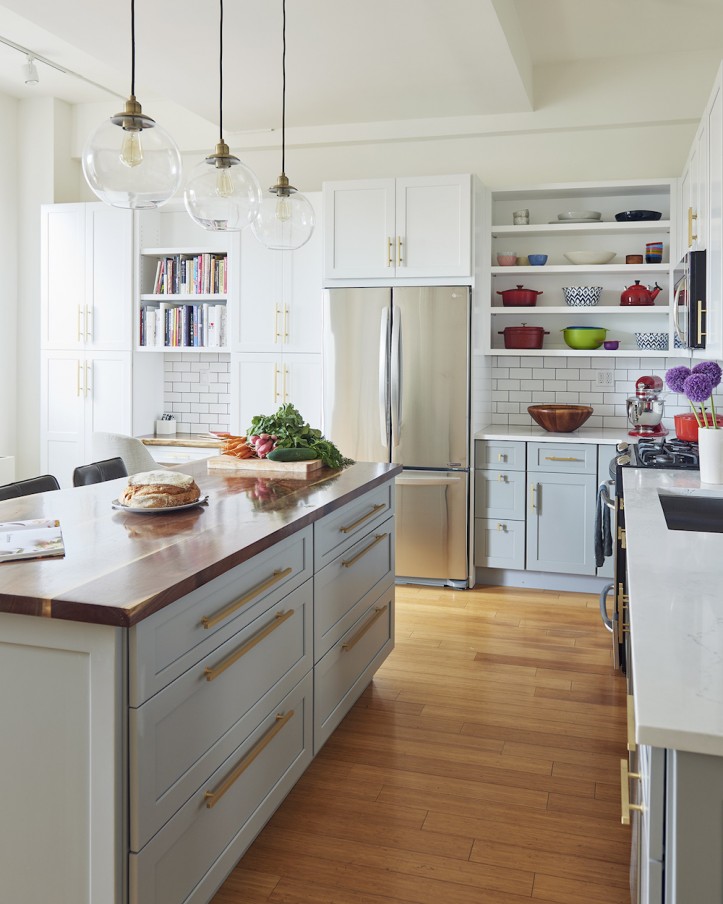 Subway Chic Meets Open Shelving in a Functional Kitchen
