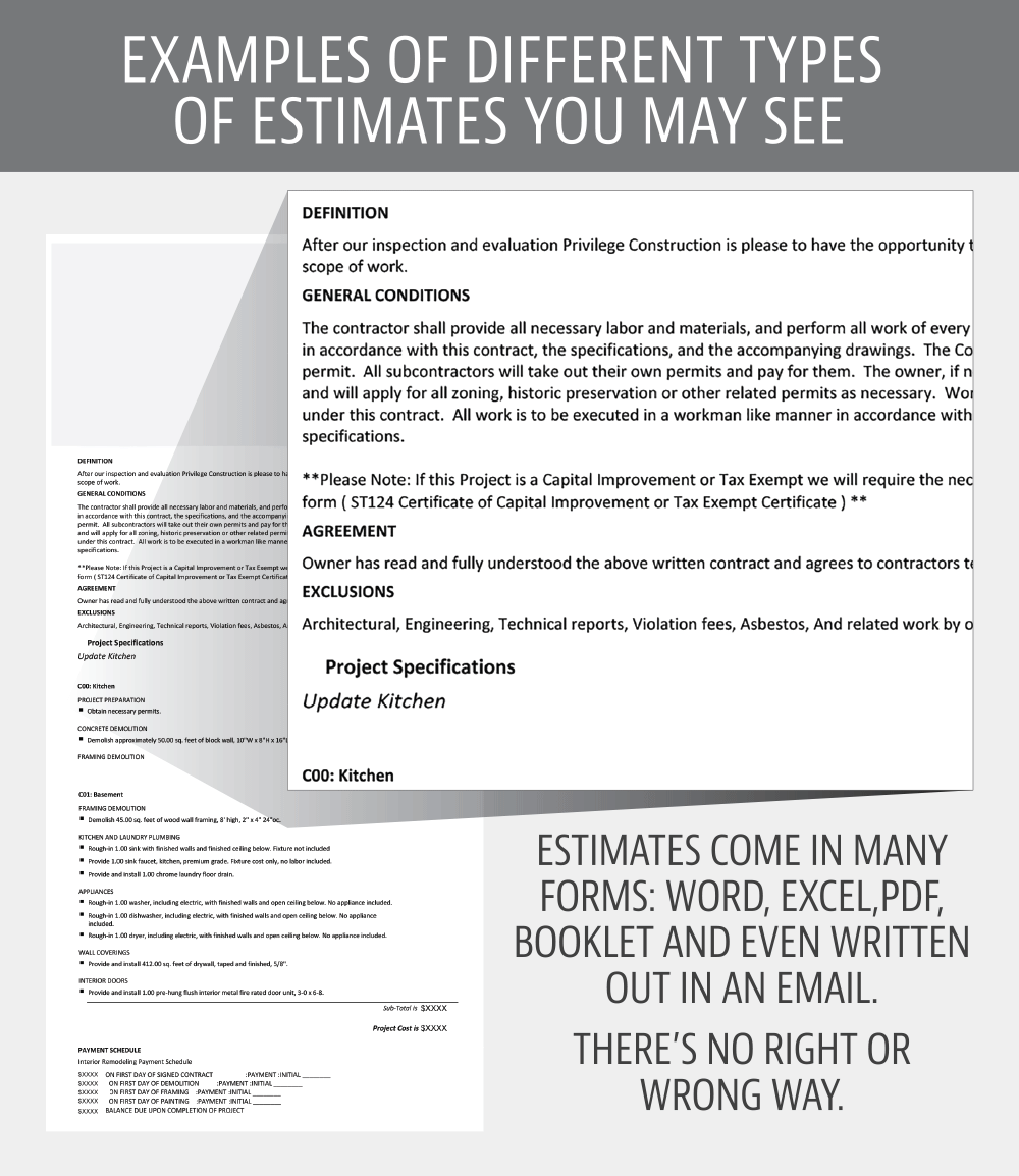 How To Compare Remodeling Estimates