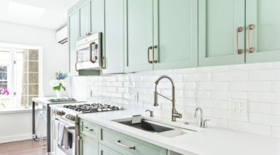 A Mint Green Classic Kitchen | Sweeten